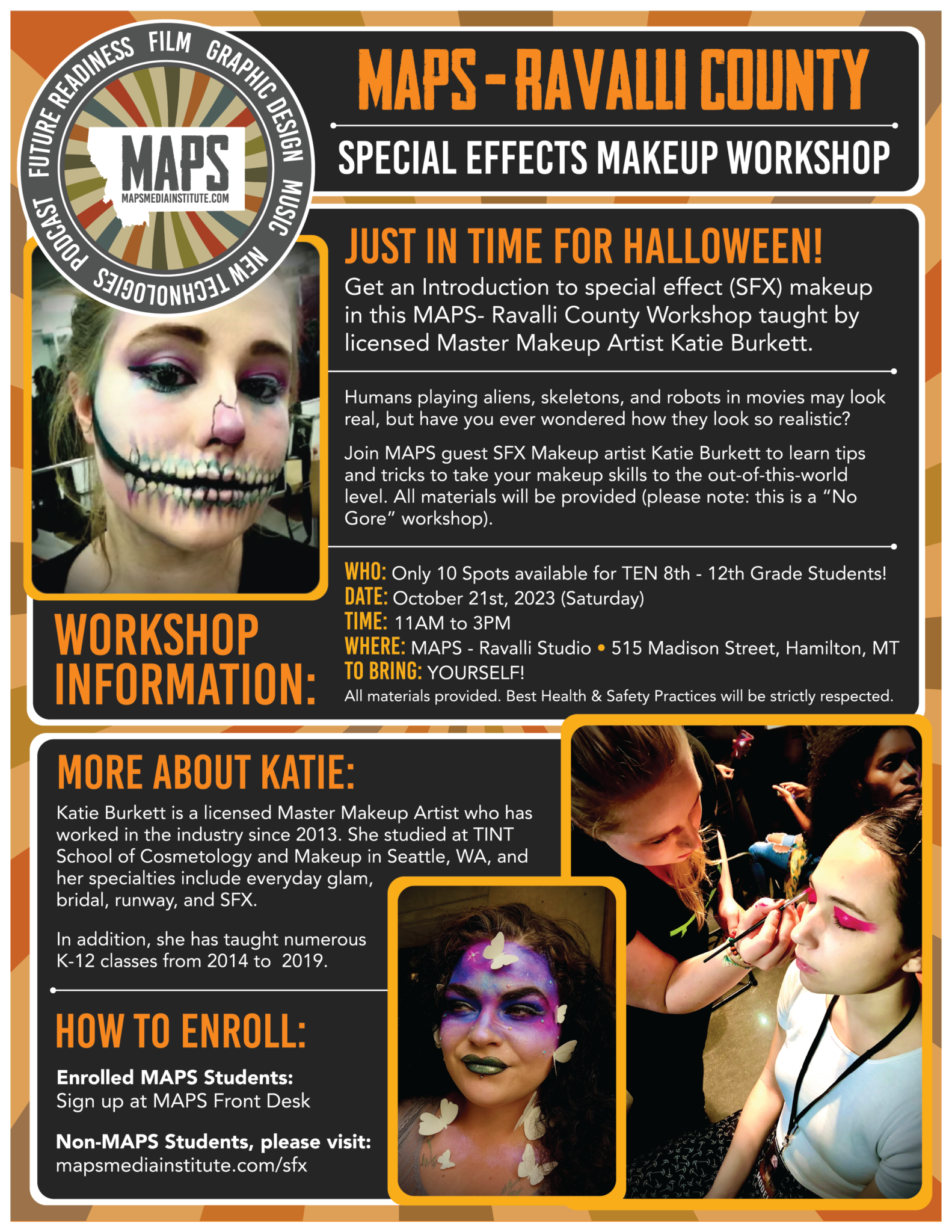 Special Event Workshop: Special Effects (SFX) Makeup – MAPS Media Studio